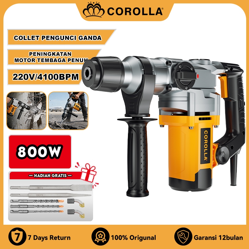 Jual COROLLA Rotary Hammer Drill 800W Mesin Bobok Beton Jack Hammer ...