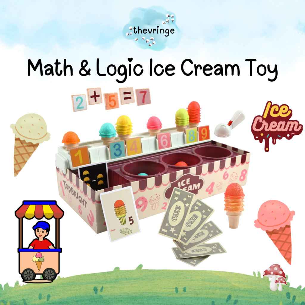 Jual Mainan Edukasi Anak Math Logic Ice Cream Box Toy Permainan ...
