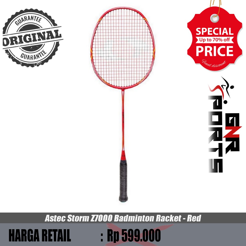 Jual Raket Astec Storm Z7000 Badminton Racket - Red Original 100% ...