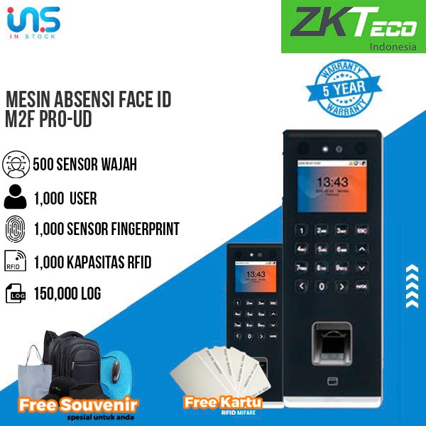 Jual Mesin Absensi Bisa Untuk Akses Kontrol Pintu ZKTECO M2f PRO UD ...