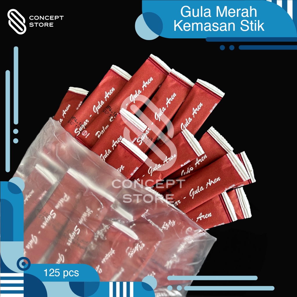 Jual Gula Aren / Palm Sugar Kemasan Stik / Stick TERMURAH 125pcs ...