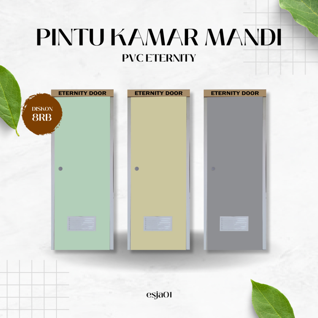Jual Pintu Toilet Polos PVC / Pintu Kamar Mandi Eternity Door Pintu Pvc ...