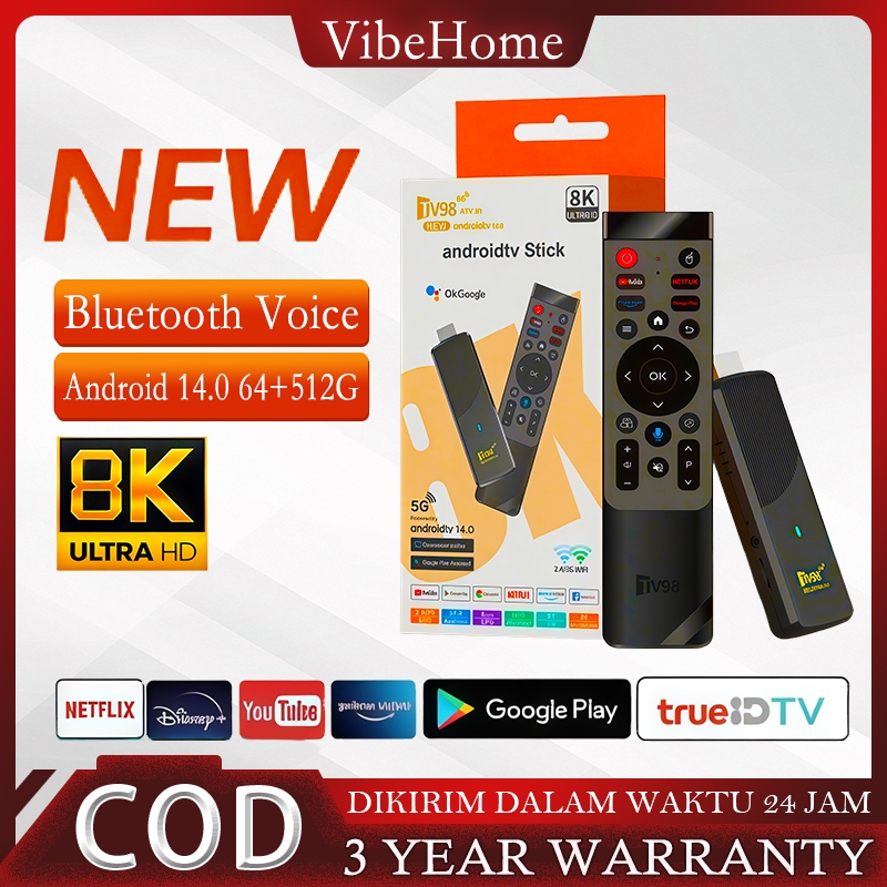 Jual TV Stick Android TV Box Smart TV Stick 4K Android 14.0 64+512GB 5G ...