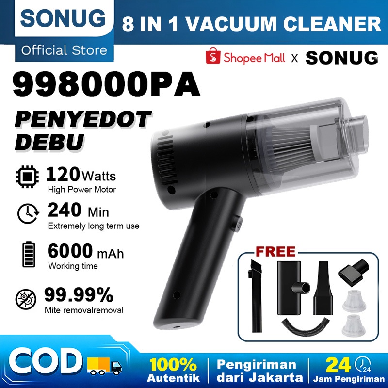 Jual SONUG 8 IN 1 Vacuum Cleaner Cordless Penyedot Debu Portable ...