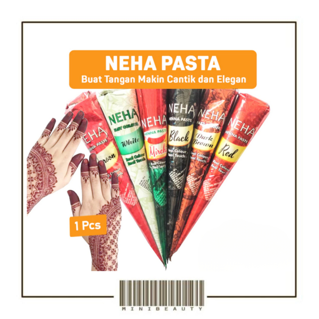 Jual neha henna cone bpom hena temporary hand painting tidak permanen ...
