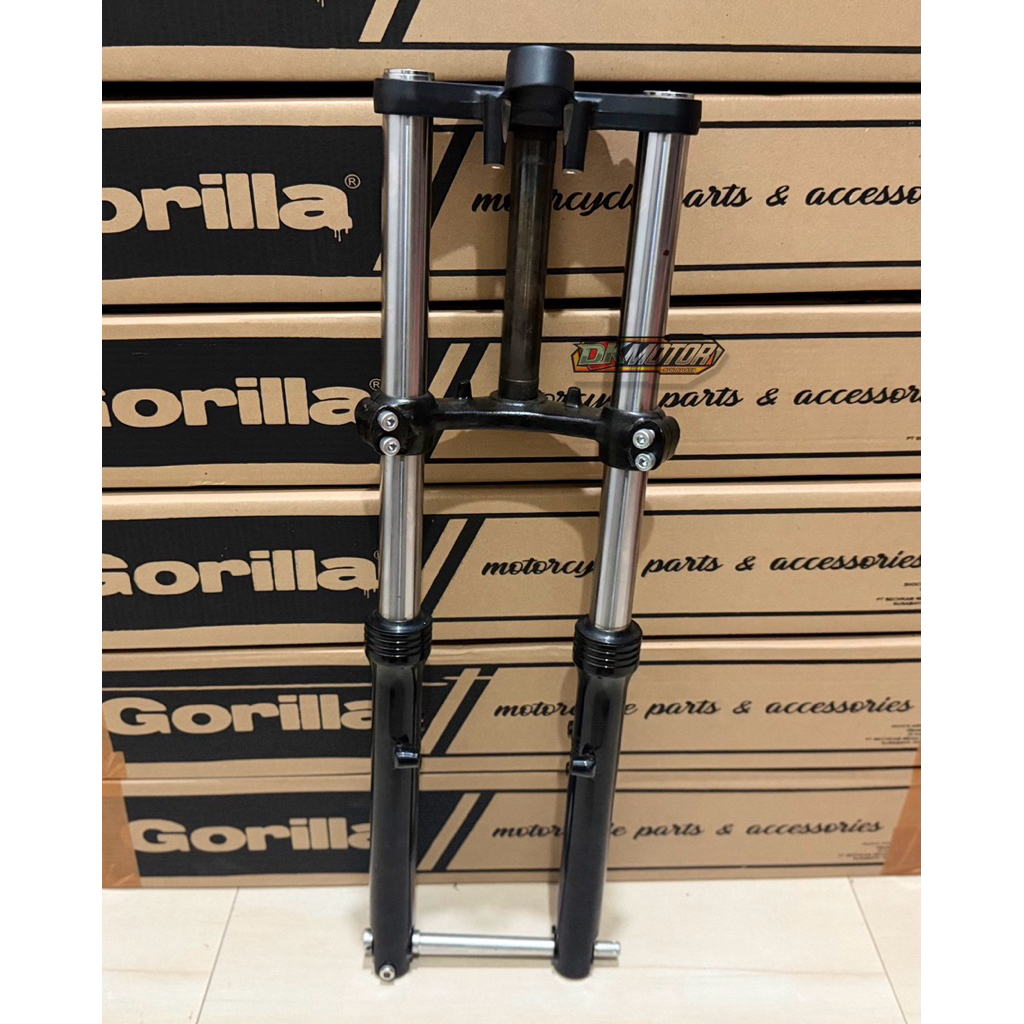 Jual Shock Skok Depan NINJA RR Gorilla Bottom Silver Hitam Black Emas ...