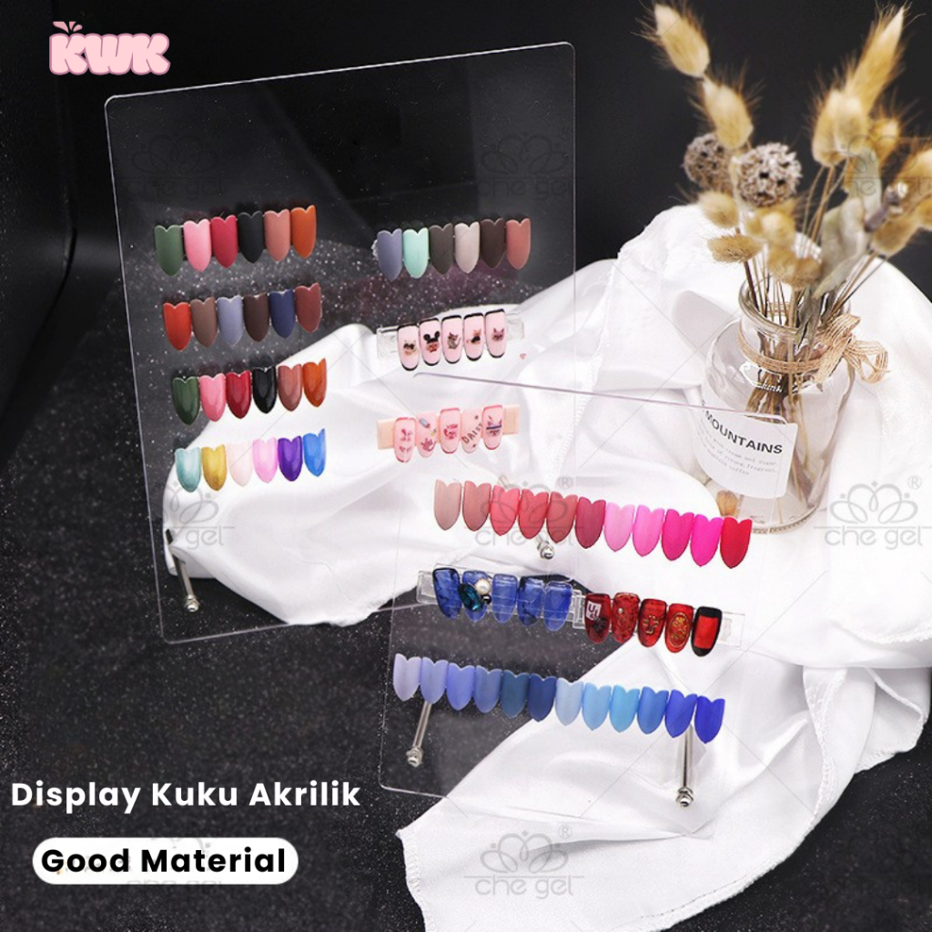 Jual DISPLAY ACRYLIC STAND Nail Art 10 Sekat/ Display Kuku Palsu Bahan ...