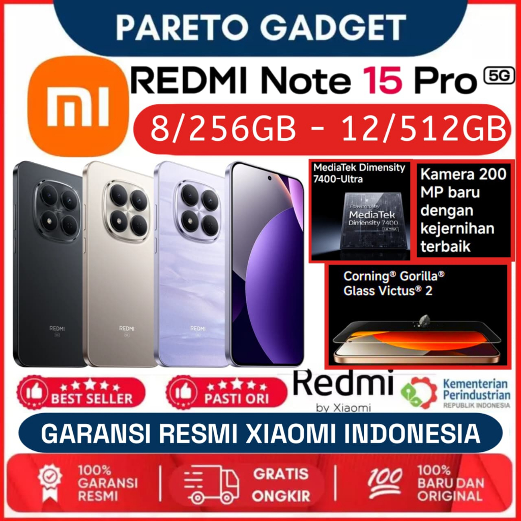 Jual Xiaomi Redmi Note 15 Pro 5G [8GB+256GB] [12GB+512GB] - Xiaomi ...
