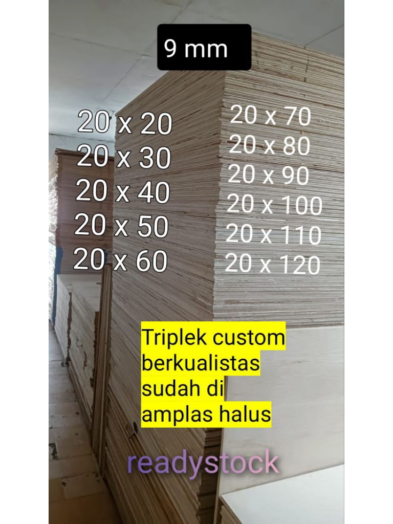 Jual PROMO triplek/ plywood custom 9 mm sudah diamplas halus | Shopee ...