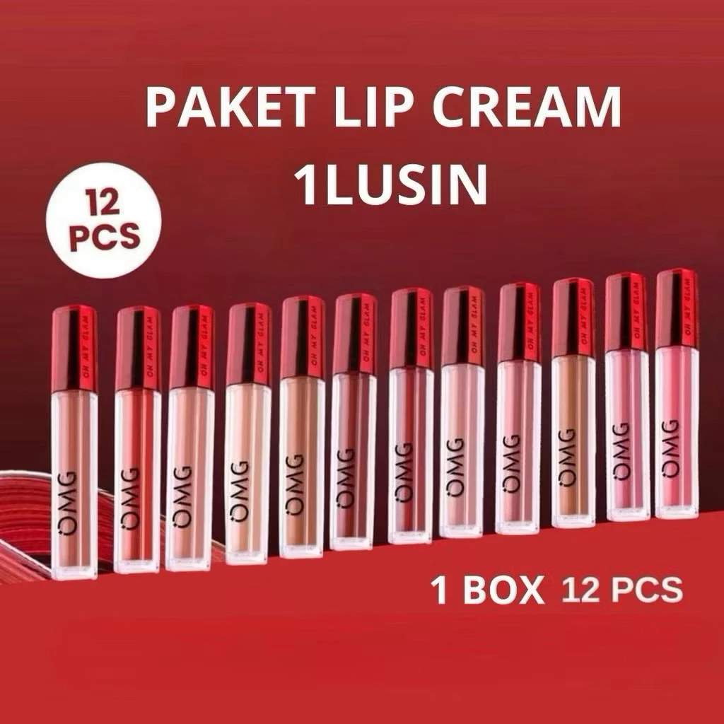 Jual PAKET OMG OH MY GLAM MATTE KISS LIPCREAM 1 BOX ISI 12 PCS | Shopee ...