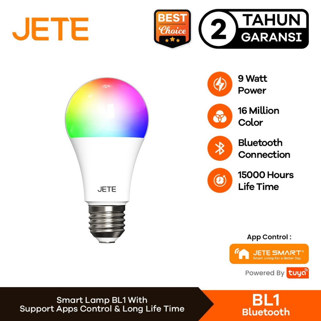 Jual JETE Smart Light Bulb 9Watt BL1 Bluetooth LED Lamp with Apps ...