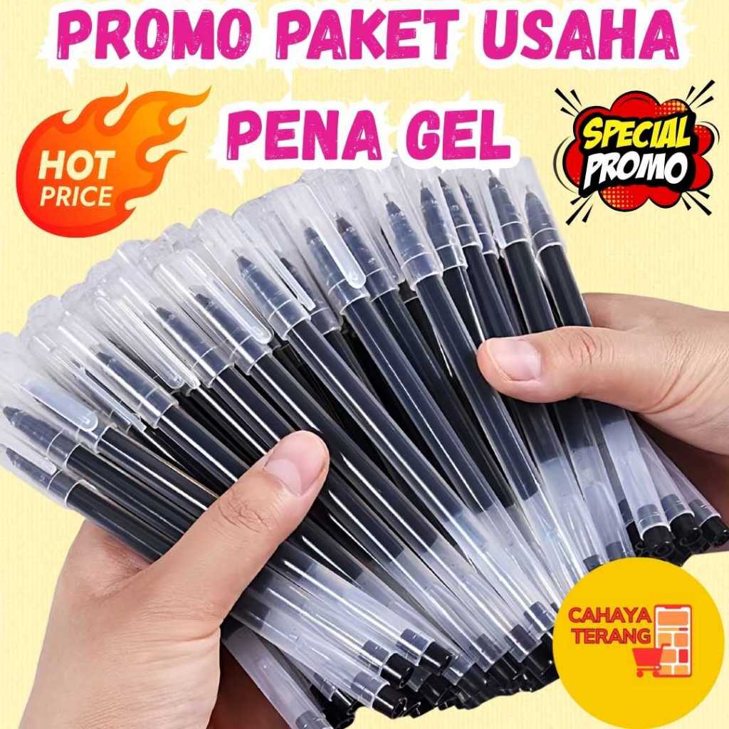 Jual CT 25 50 PCS 75 PCS 100 PCS PAKET USAHA PENSIL PENA GEL POLOS INK ...