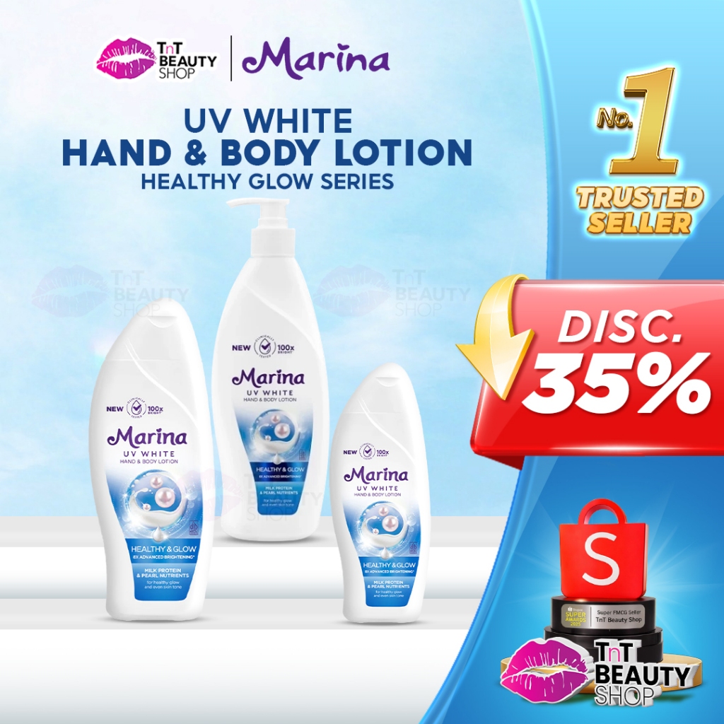 Jual Marina Hand & Body Lotion UV White Healthy Glow Series | Pelembab ...