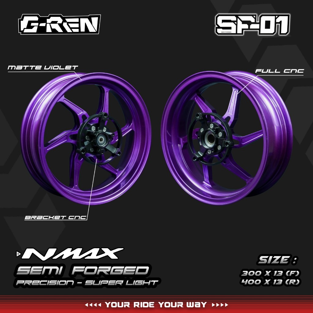 Jual VELG G-REN NMAX | Velg G-REN Semi Forged Aluminium CNC Super Light ...