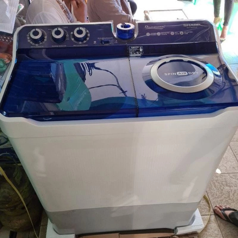 Jual Mesin Cuci 2 Tabung SHARP EST 1090 / EST 1090 Jumbo Kapasitas 10 ...