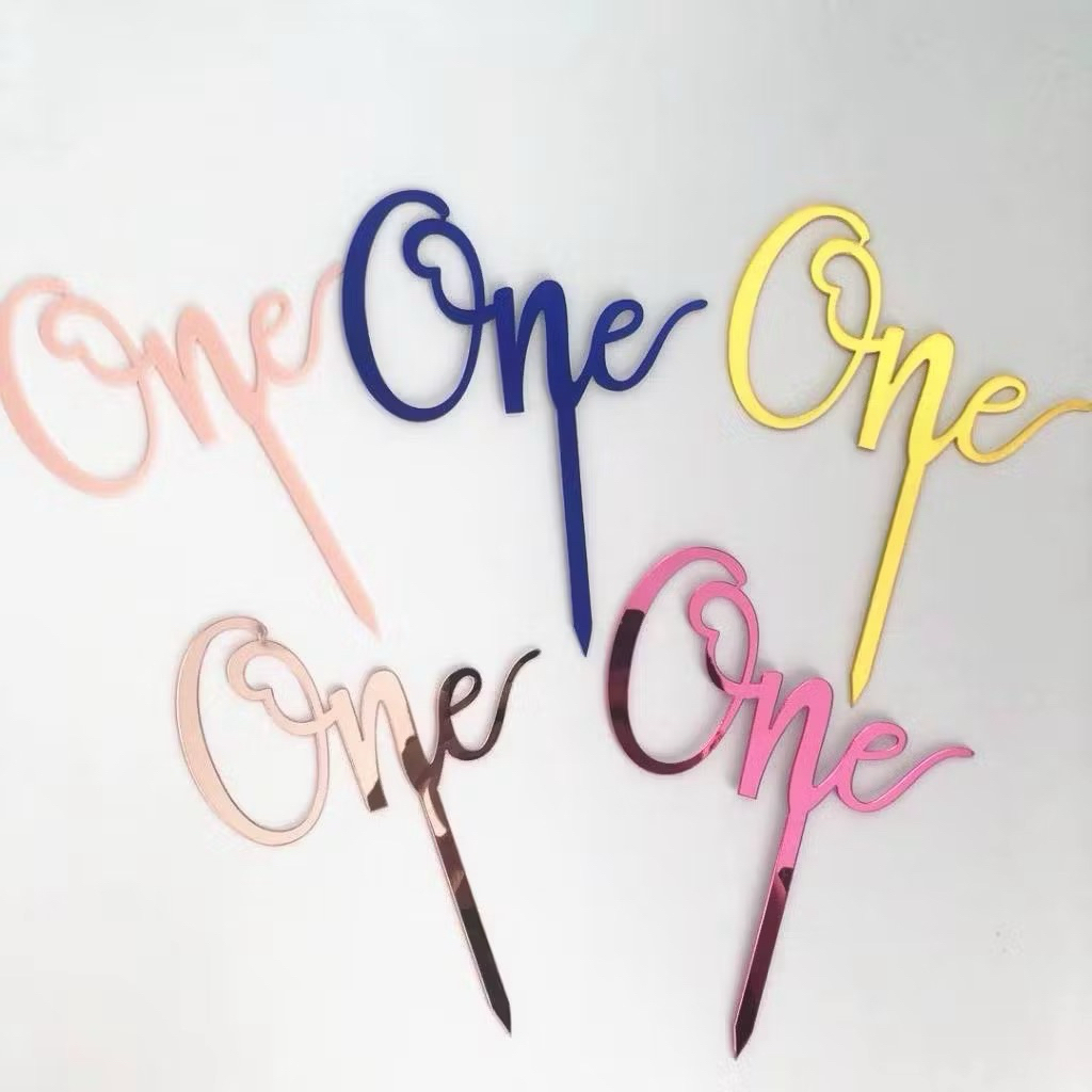 Jual Cake TOPPER ONE Akrilik / Kayu Tulisan | Shopee Indonesia