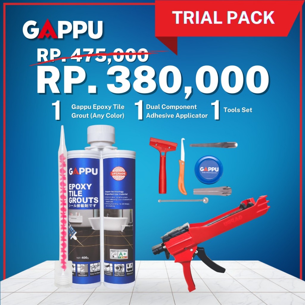 Jual Gappu - Epoxy Tile Grout - Trial Pack Bundle Promo Nat Resin ...