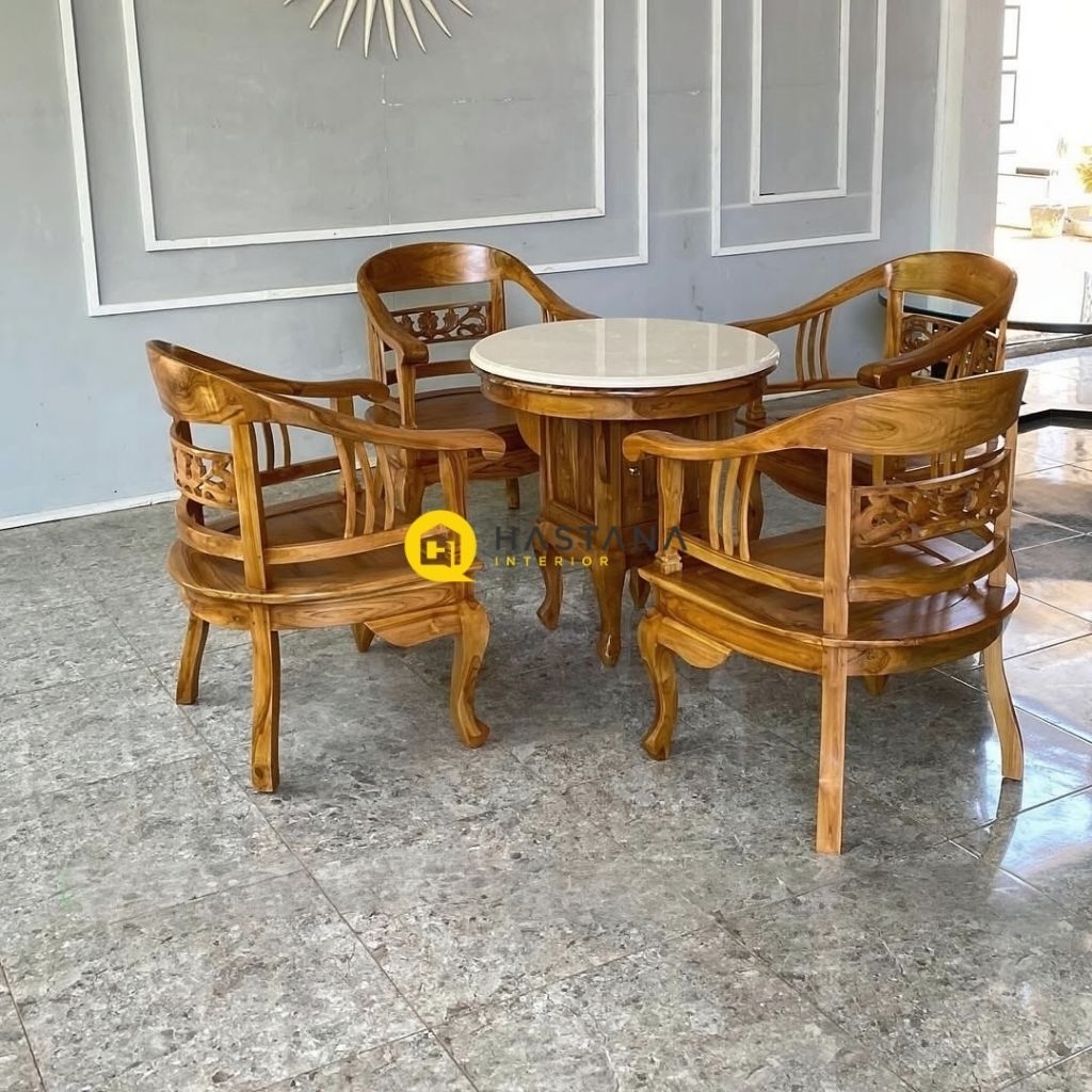 Jual meja tamu lenong betawi meja makan kayu jati meja kursi cafe ...