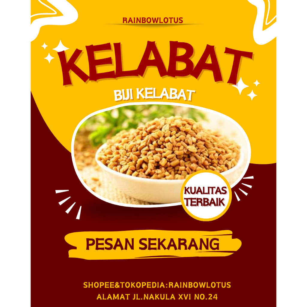 Jual Biji Klabat (500 gram) / Fenugreek / Klabet / Methi Seeds / Halba ...