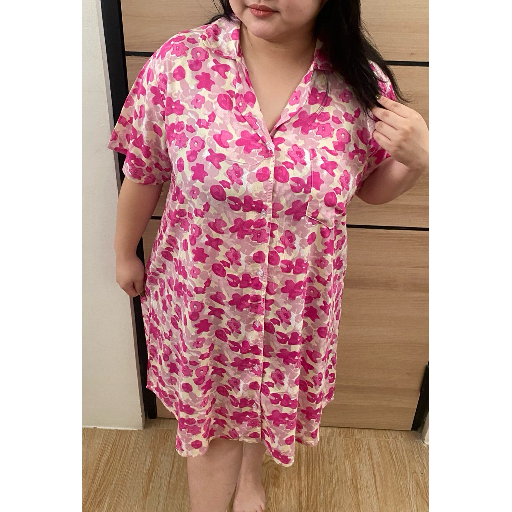 Jual JULEE - Daster LD 130 Kancing Rayon Premium Busui Bumil Jumbo S-XL ...