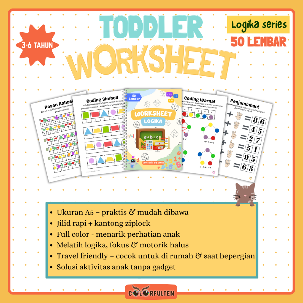 Jual COLORFULTEN - Buku 50 Lembar Worksheet Coding Logika Untuk Anak 3 ...