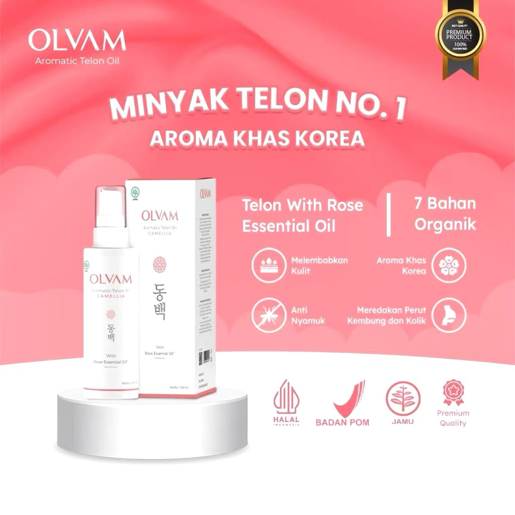 Jual Minyak Telon Premium OLVAM dengan Rose Essential Oil 50ml | Shopee ...