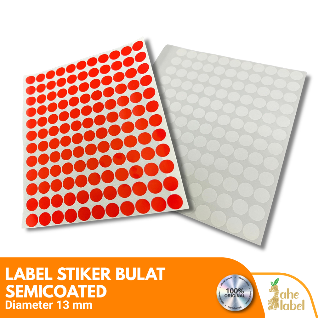 Jual LABEL STICKER BULAT SEMICOATED DM.13 ISI 1000 PCS | Shopee Indonesia