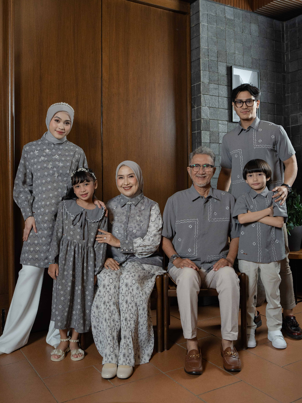 Jual Mayoutfit Biha Pattern Sarimbit Lebaran Warmgrey Series | Baju ...