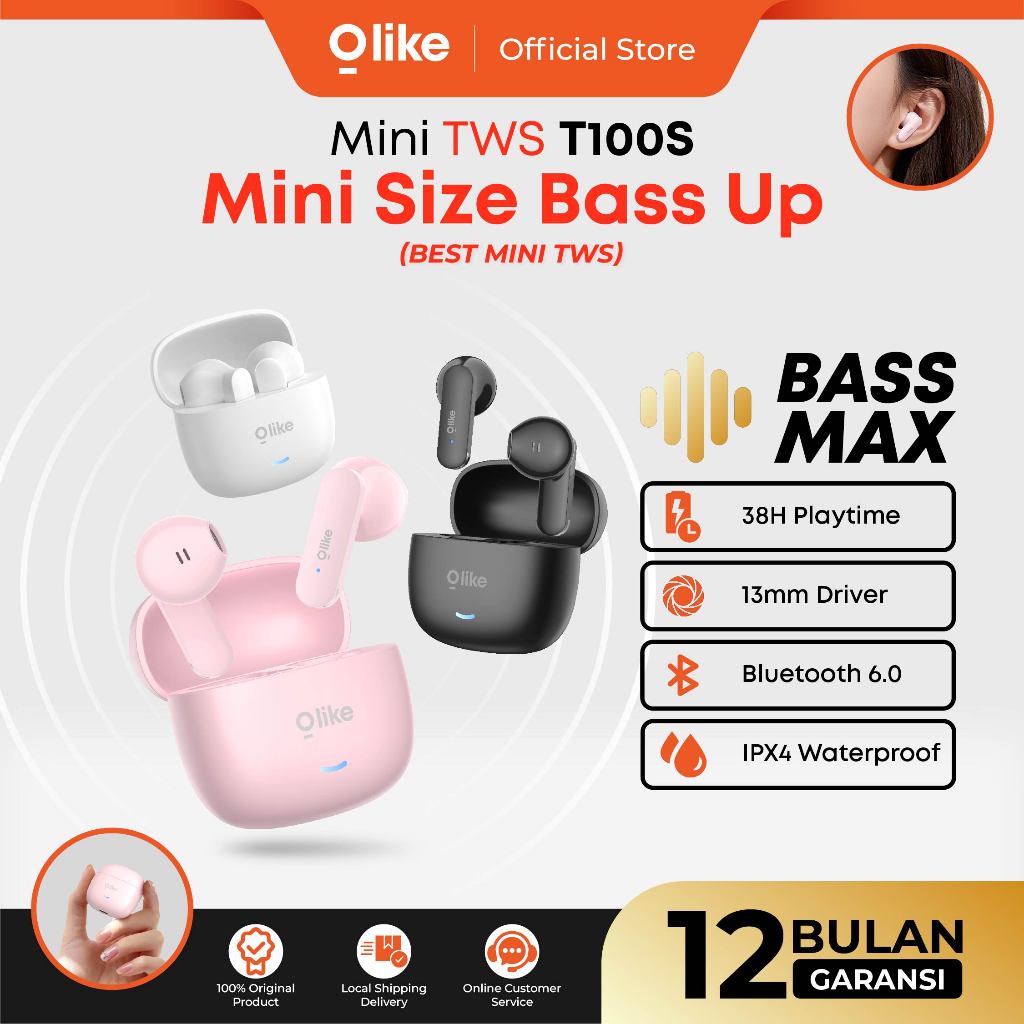 Jual [NEW PRODUCT]Olike Mini TWS T100s Super Bass Wireless Bluetooth ...