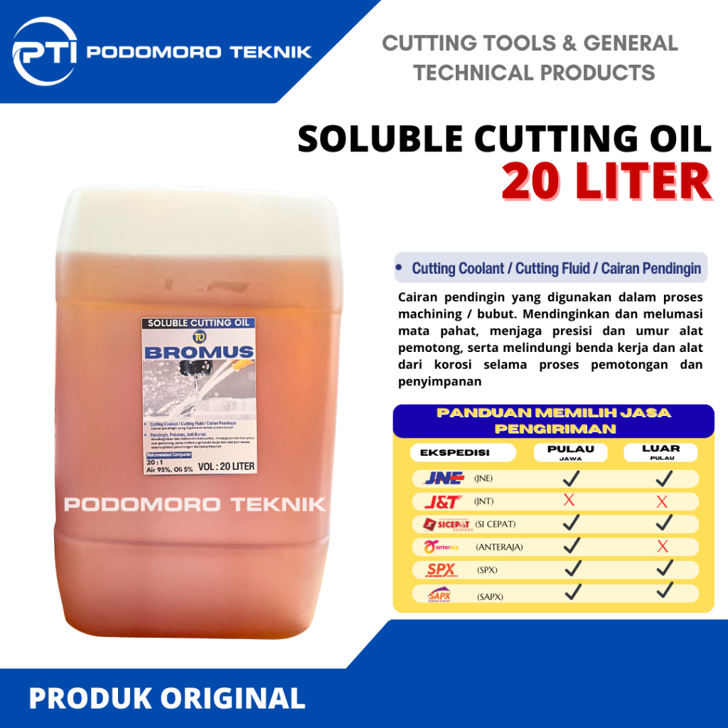 Jual Bromus Soluble Cutting Oil Oli Cutting Coolant Mesin CNC Milling ...