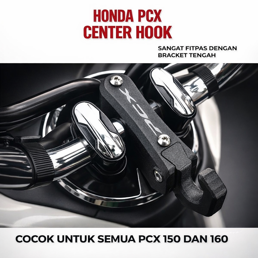 Jual Center Hook Gantungan Honda PCX 160 dan PCX 150 Carbon Fiber Kuat ...