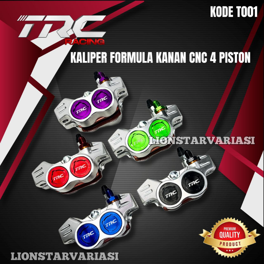Jual Kaliper Formula 4 Piston Silver Full CNC Caliper TRC Racing ...