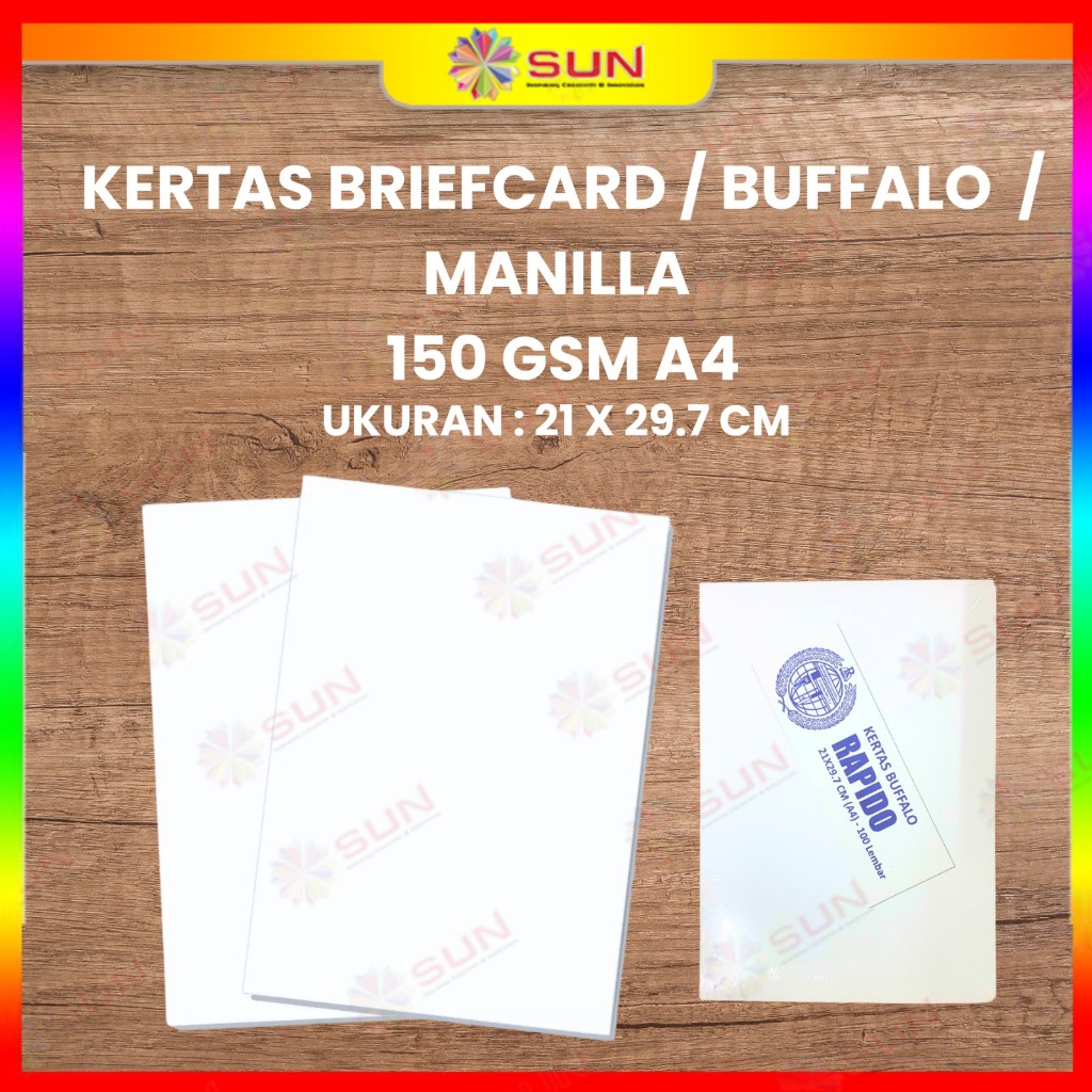 Jual Kertas Brief Card (BC) / Kertas Manila / Buffalo 150 gsm A4 F4 ...