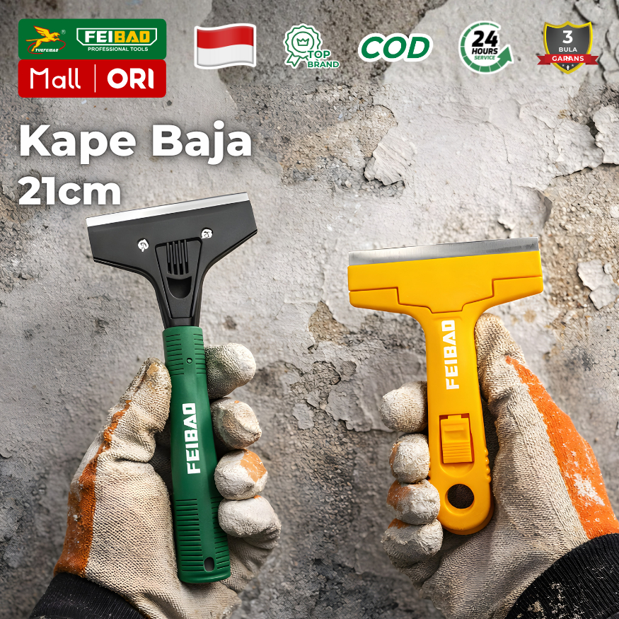 Jual FEIBAO Alat Pengerok 21cm / Razor Scraper 210mm / #45 Besi Karbon ...