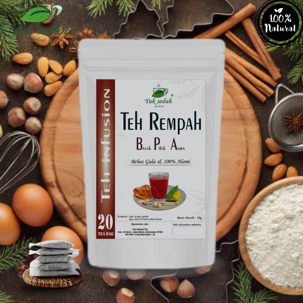 Jual Teh Rempah BPA Batuk, Pilek, Asma Teh Herbal Alami Isi 20 Tea Bag ...