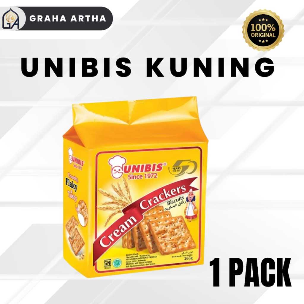 Jual Graha Artha - Biskuit Unibis Cream Crackers Kuning 1 Pack 265g ...