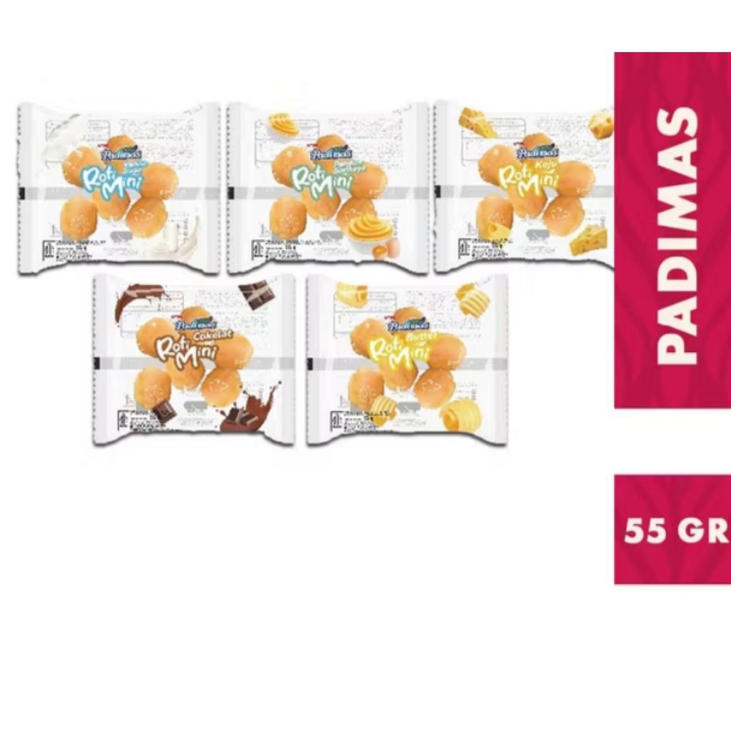 Jual Padimas Roti Mini All Variant 55g 1 Pcs | Shopee Indonesia