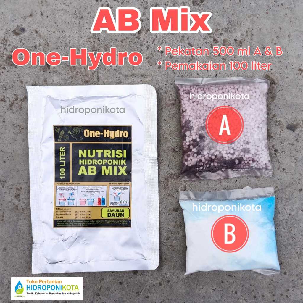 Jual OH - AB Mix 100 L / Pekatan 500ml - Nutrisi Hidroponik Premium ...