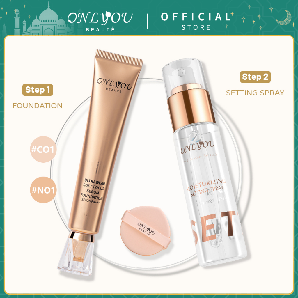 Jual ONLYOU 3PCS Perfect Base Makeup Paket Serum Foundation Waterproof ...