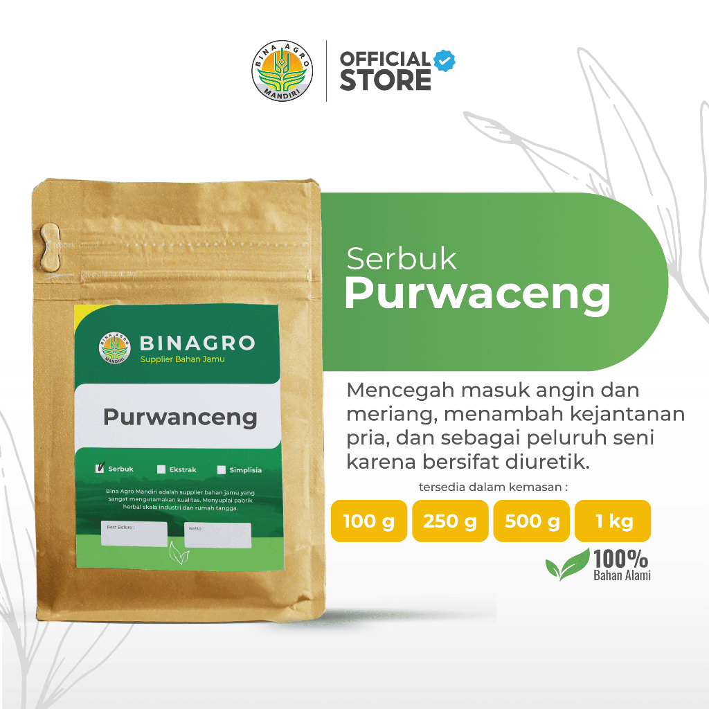 Jual Binagro PURWACENG PURWOCENG Bubuk Tanpa Campuran Premium untuk ...