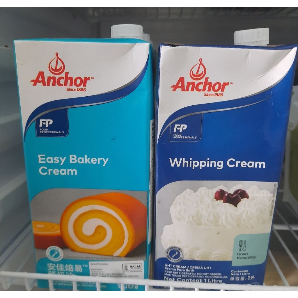 Jual EASY BAKERY CREAM 1LITER WHIPPING CREAM ANCHOR 1LITER | Shopee ...