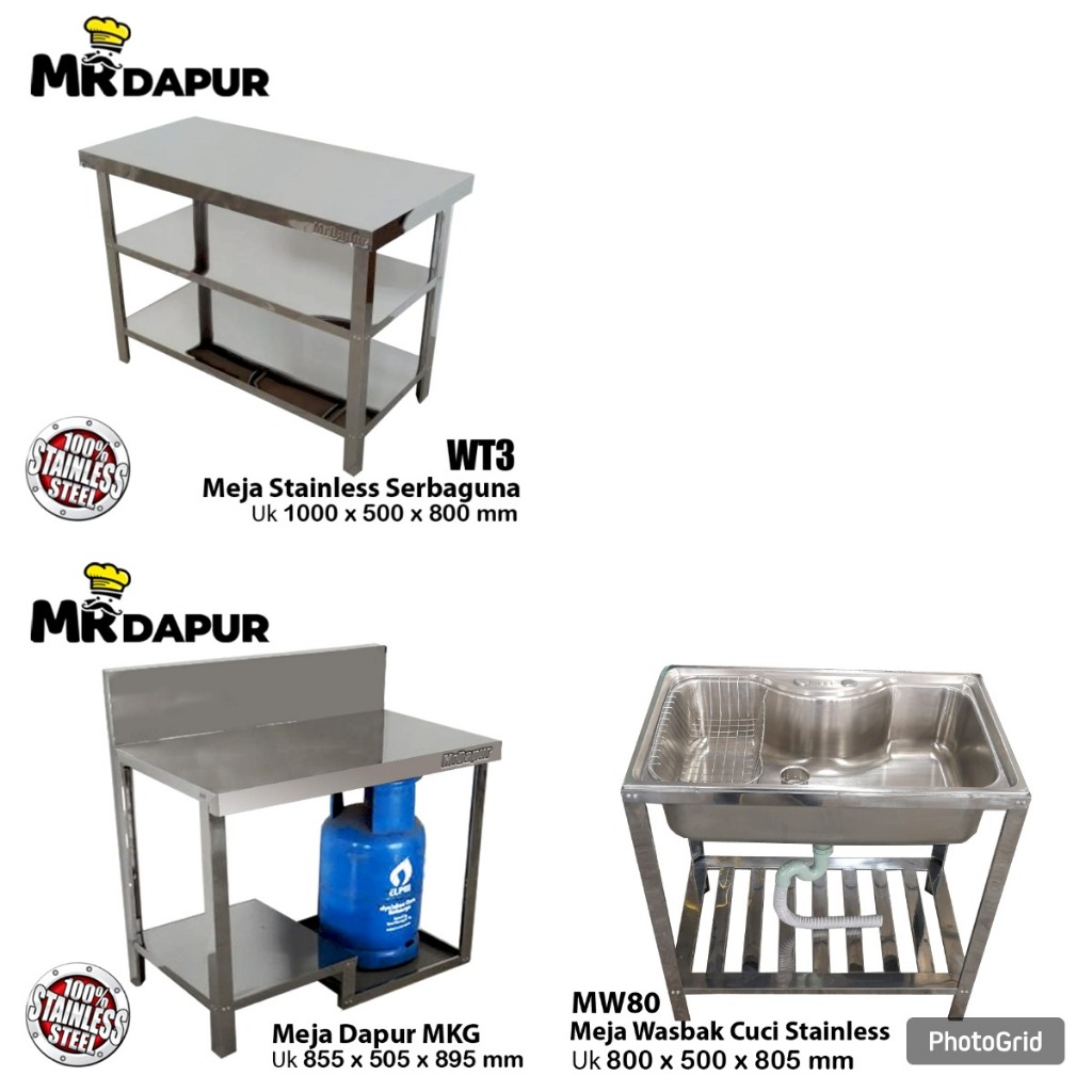 Jual MR Dapur Meja Kerja Type WT3 Meja Kompor Type MKG dan Bak Cuci ...