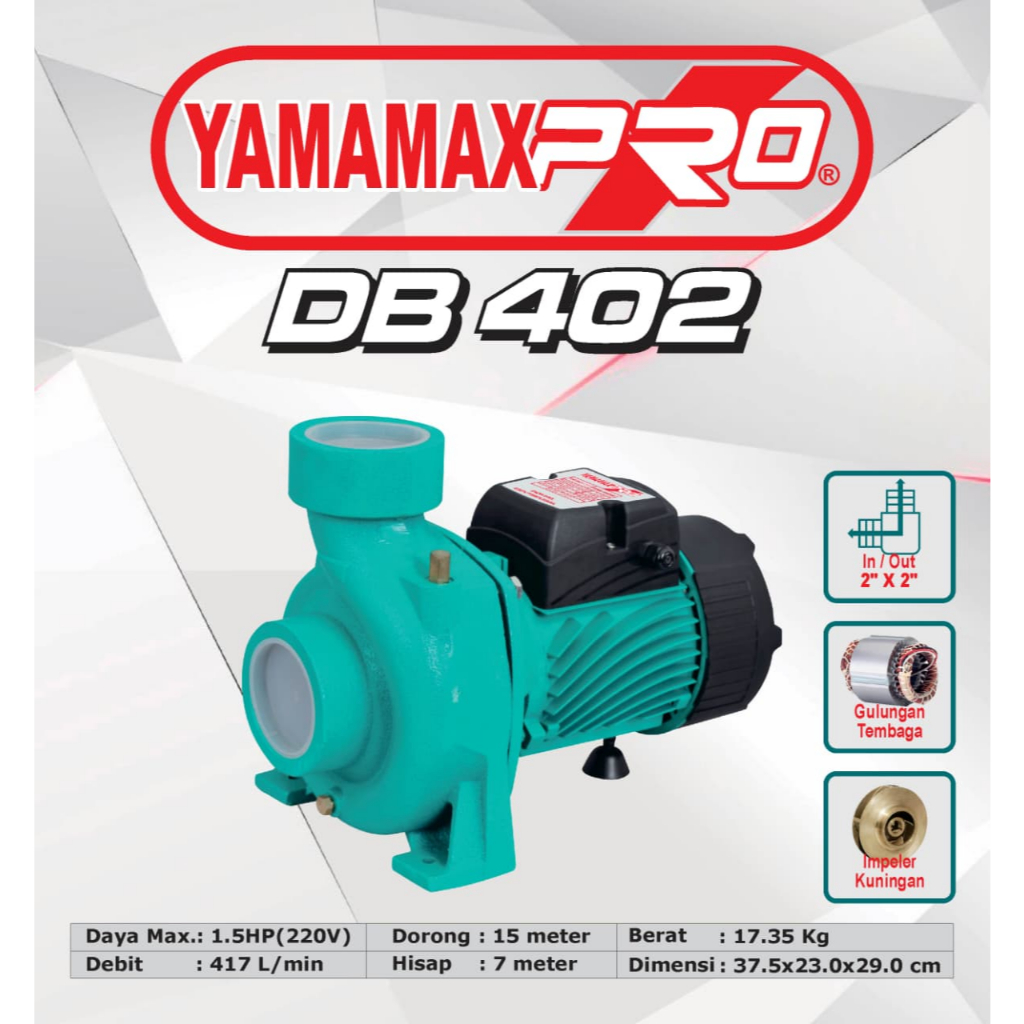 Jual YAMAMAX PRO DB402 1.5HP/DB 402 1.5 HP Pompa Air Centrifugal ...