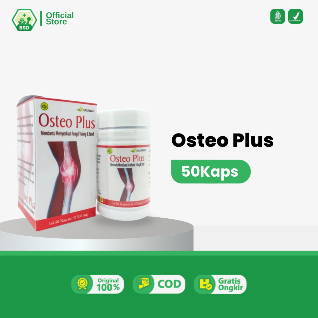 Jual OSTEO PLUS - Suplemen Terbaik Untuk Tulang Isi 50 Kapsul | Shopee ...