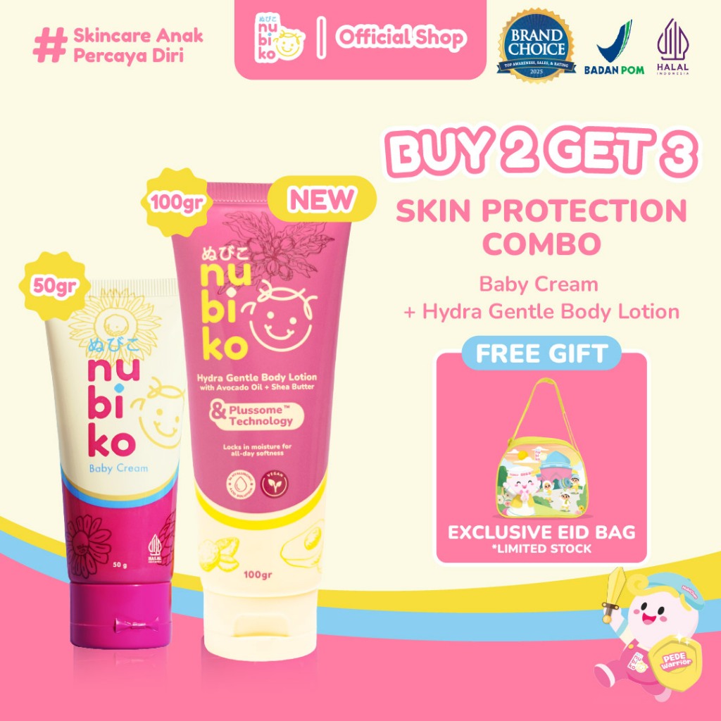 Jual Nubiko Skin Protection Baby Cream 50gr & Hydra Gentle Body Lotion ...