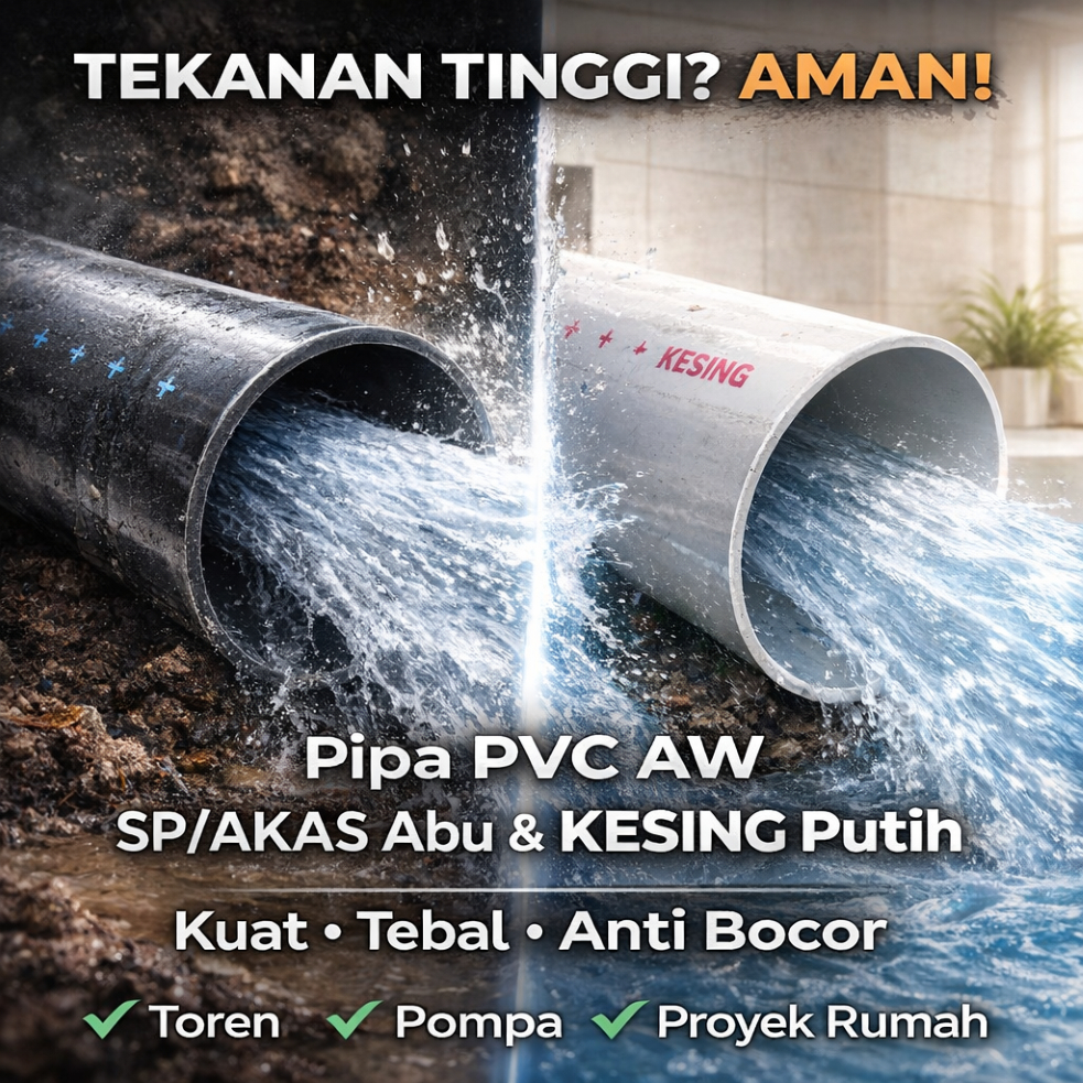 Jual Pipa PVC AW XSTRONG Abu dan Putih– Tebal & Kuat – Tahan Tekanan ...