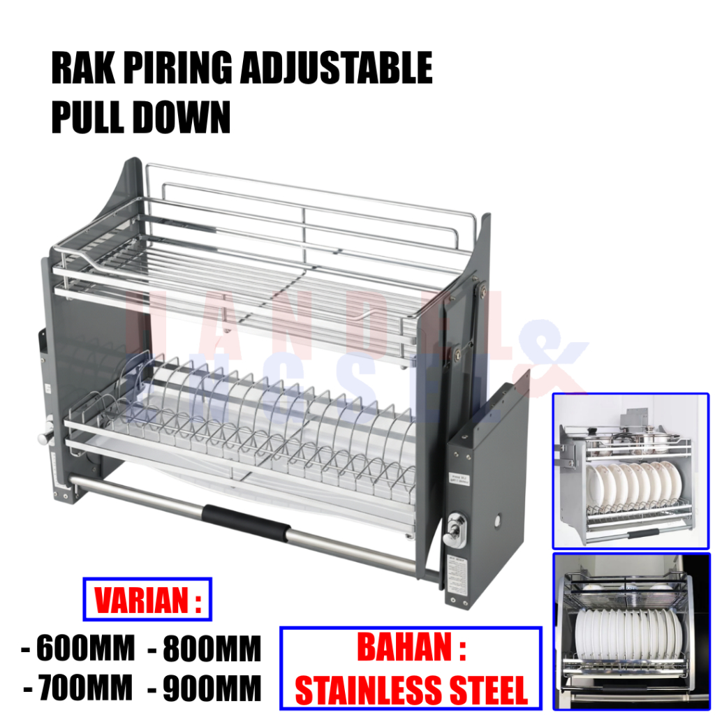 Jual Rak Piring Elevator Pull Down Dish Rack Rak Piring Hidrolik Dapur ...