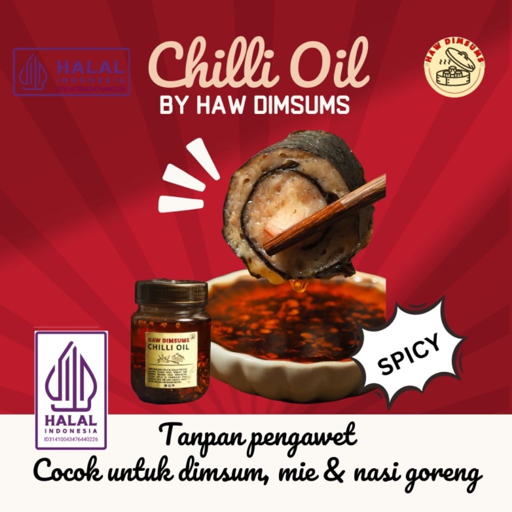 Jual Chili Oil Halal Garlic Chilli oil by Haw Dimsums | Shopee Indonesia