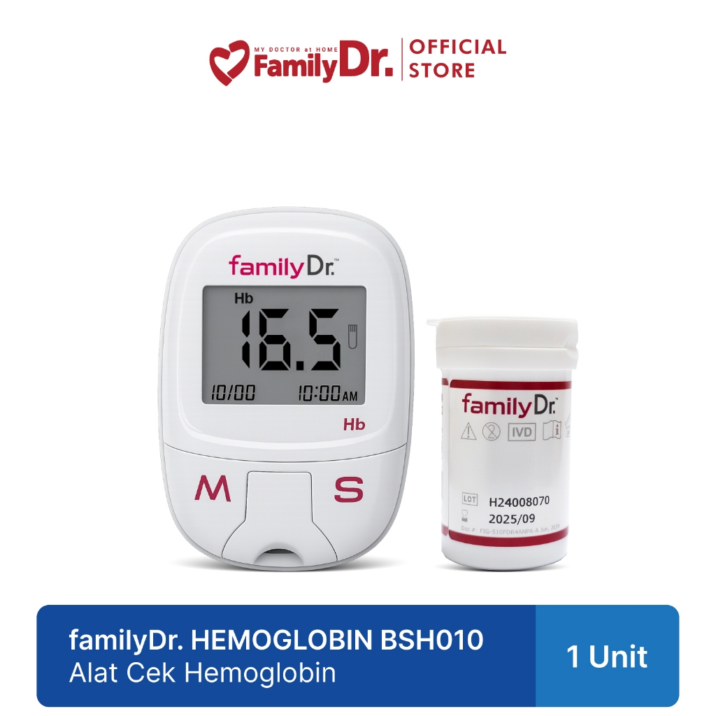 Jual FamilyDr Alat Cek Hb | Alat Test Hemoglobin + Strip Test isi 25 ...