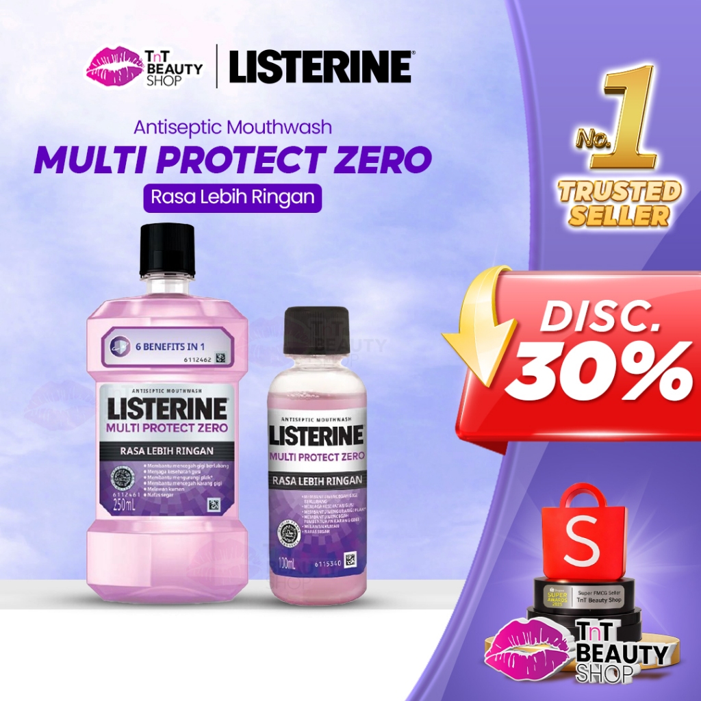 Jual Listerine Multi Protect Zero Antiseptic Mouthwash 100 ML - 250 ML ...
